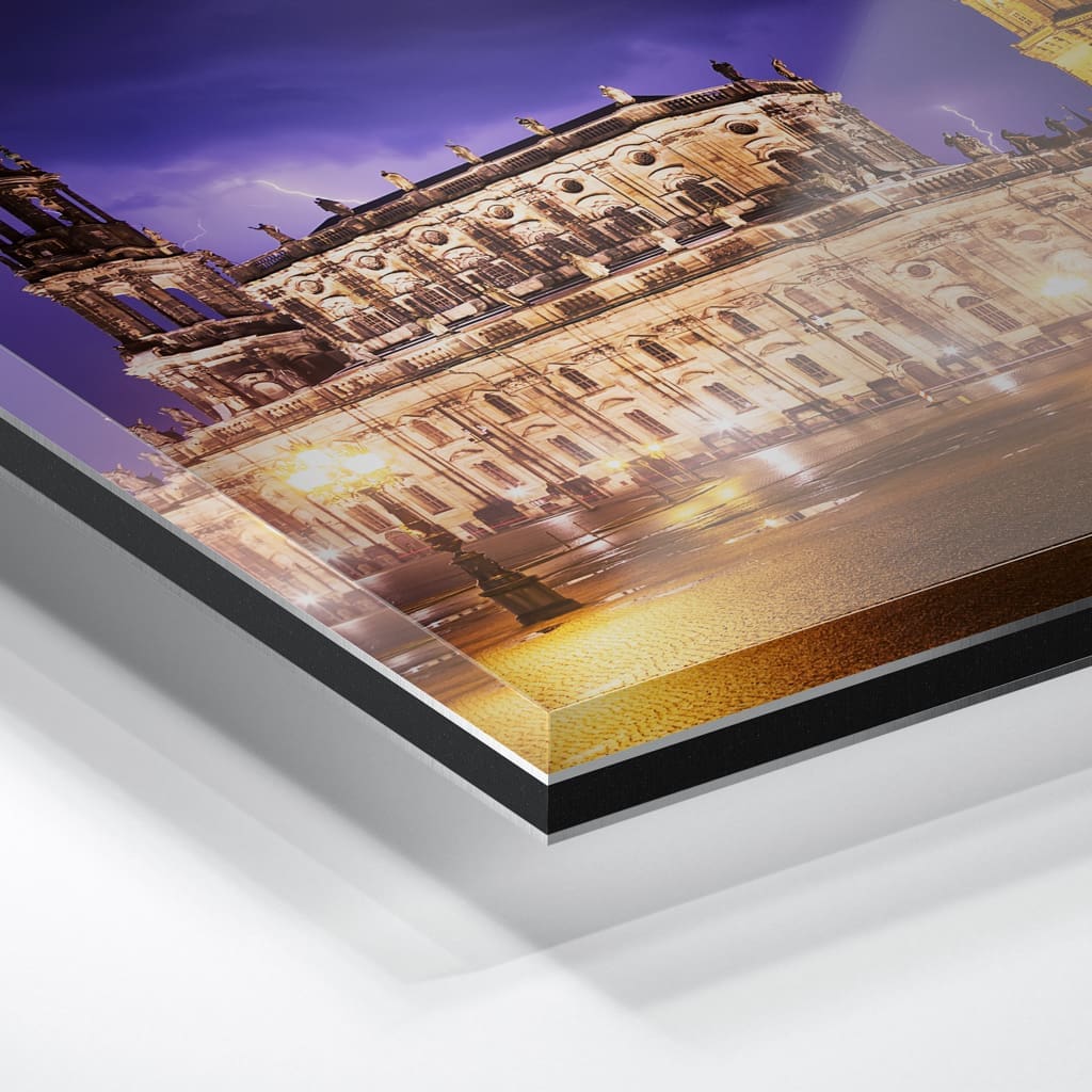 Acryl Board (00256) Gewitter über dem Theaterplatz | ddpix.de